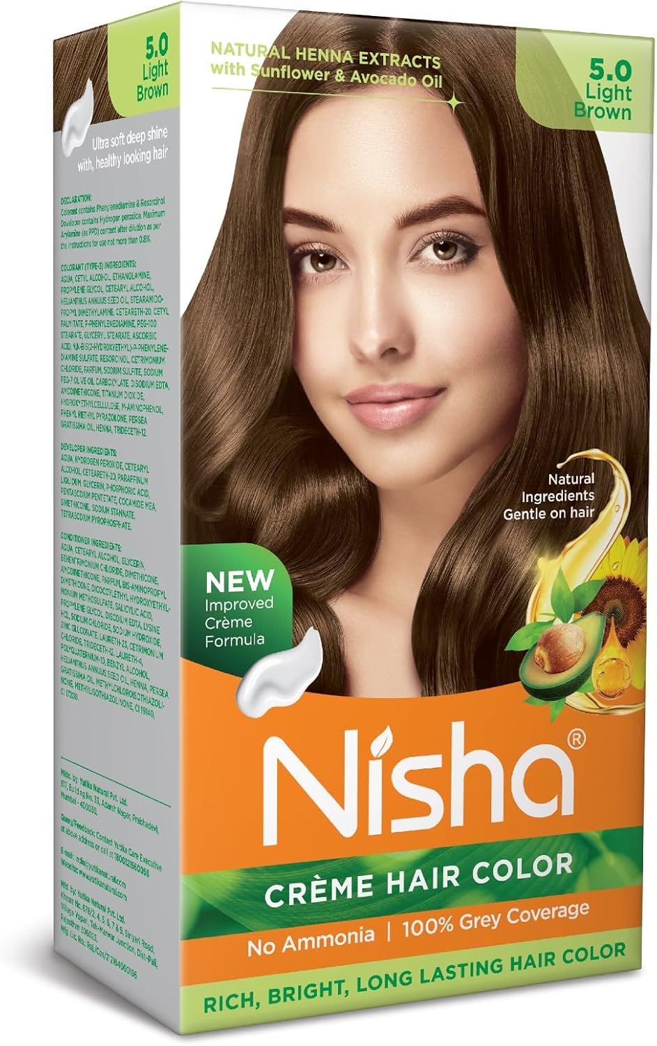 Nisha Cream-Based Hair Color (60gm + 60ml + 18ml Nisha Conditioner with ...