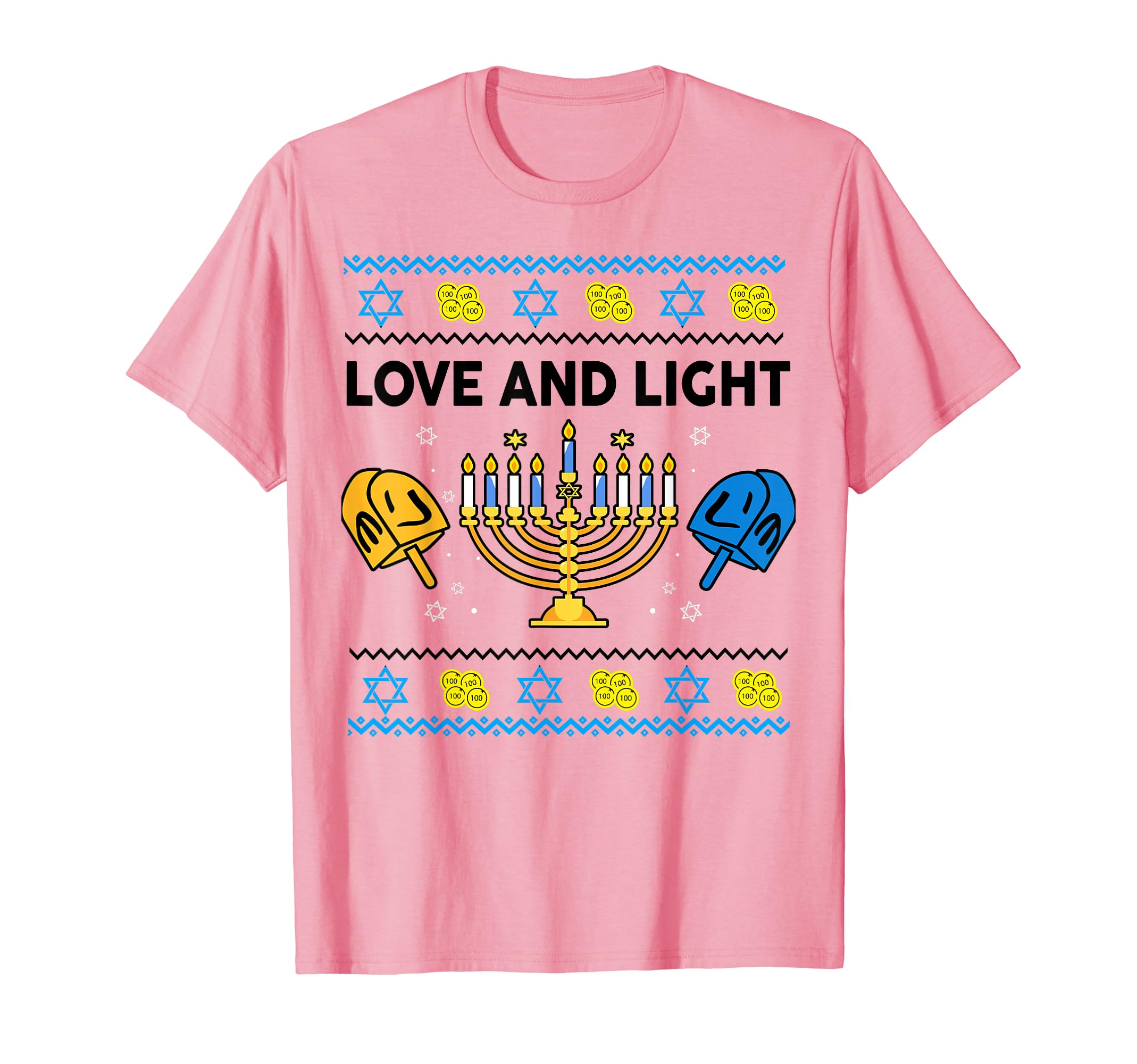Amazon.com: Hanukkah-Shirt Love Light Ugly Chanukah Jewish Toddler Girl ...
