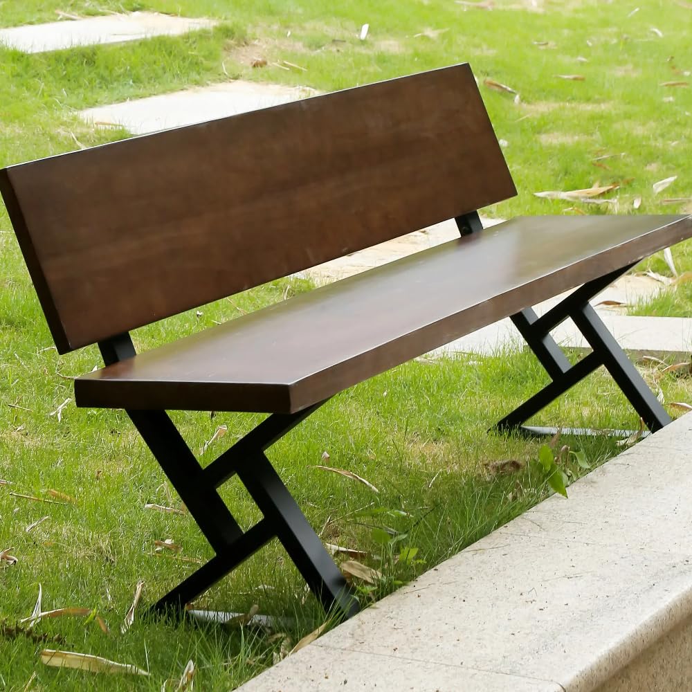 Amazon.com: HEONITURE 16 Inch Metal Bench Legs,Backrest Bracket Set of ...