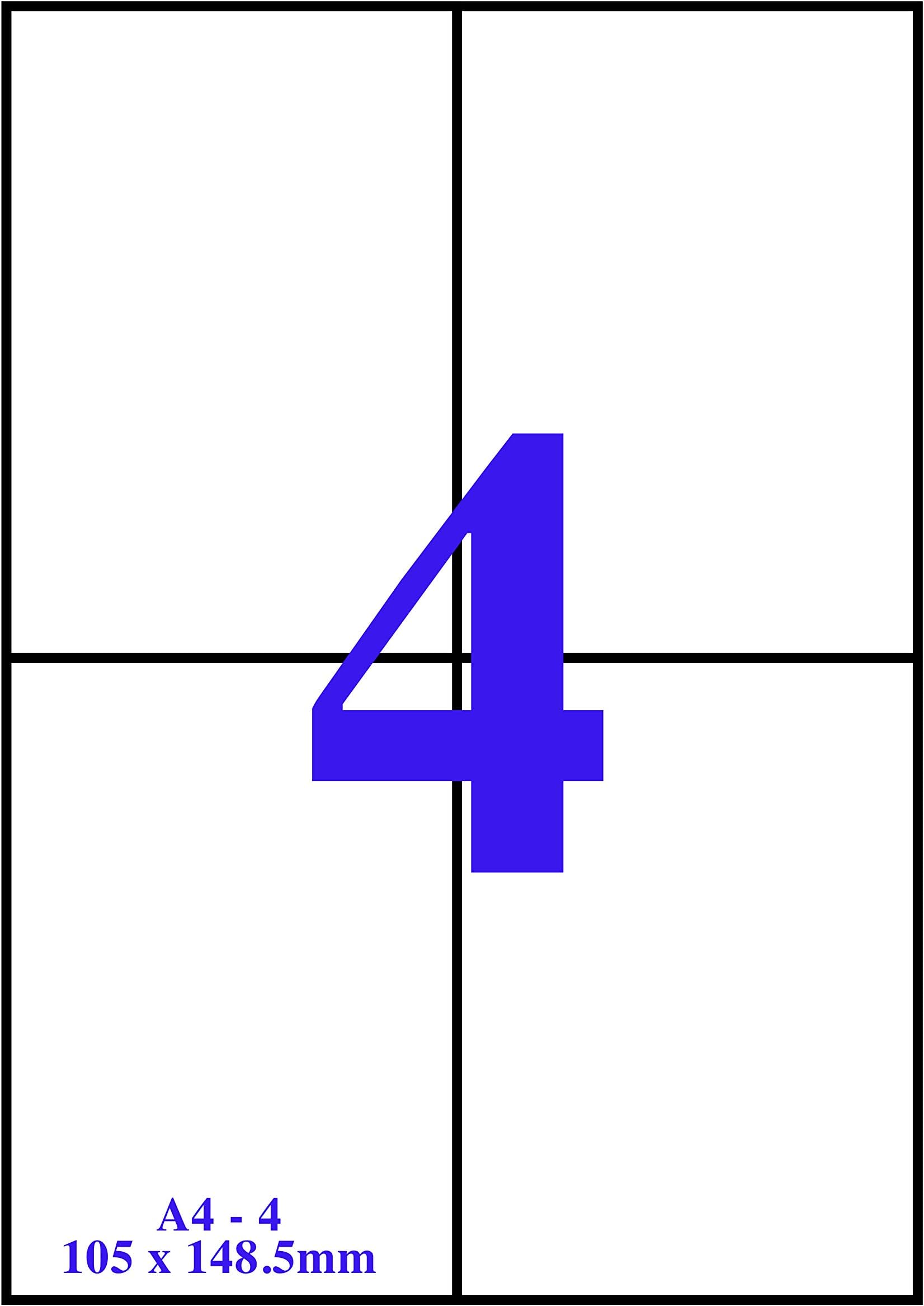 True-Ally A4 Size White Self Adhesive Label/Sticker for Printer (Inkjet ...