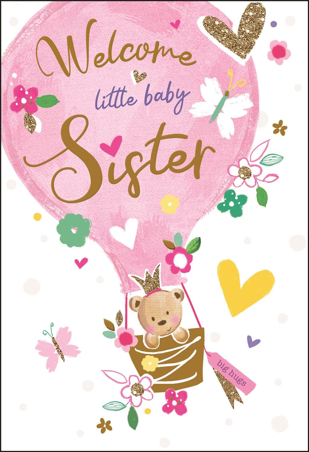 Jonny Javelin New Baby Sister Congratulations Card-Welcome Little Baby ...