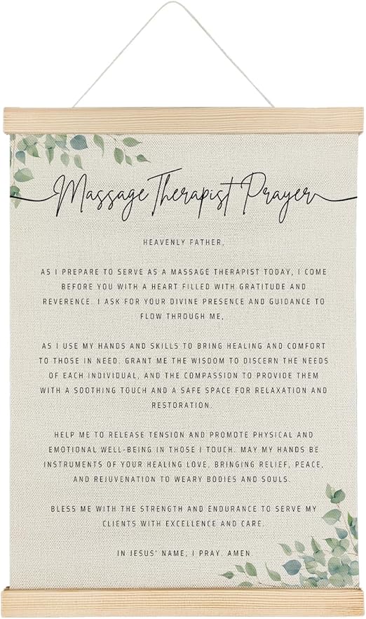Amazon.com: ATBWGT Massage Therapist Prayer Christian Wall Art Decor ...