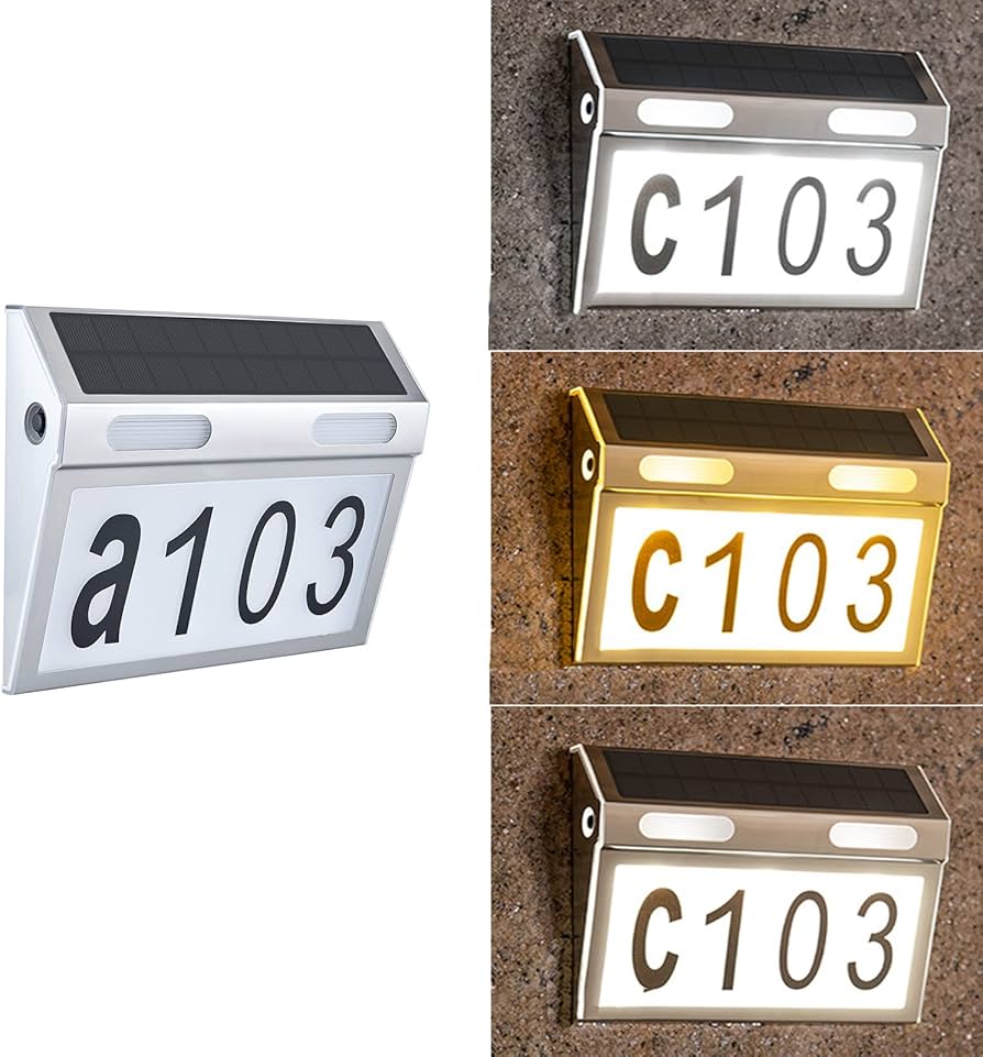 Solar Lit House Numbers