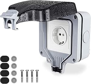 Weatherproof Outdoor Sockets, Double Waterproof Switched Power Socket ...