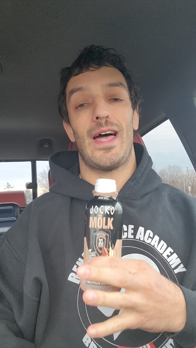 Watch Jocko Molk Sweet Cream Coffee Protein Shake taste test on Amazon Live