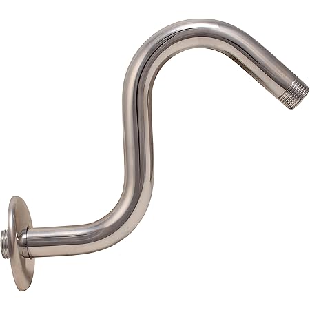 S-style Shower Arms High Rise Shower Arm, Polish Chrome Finish, with ...