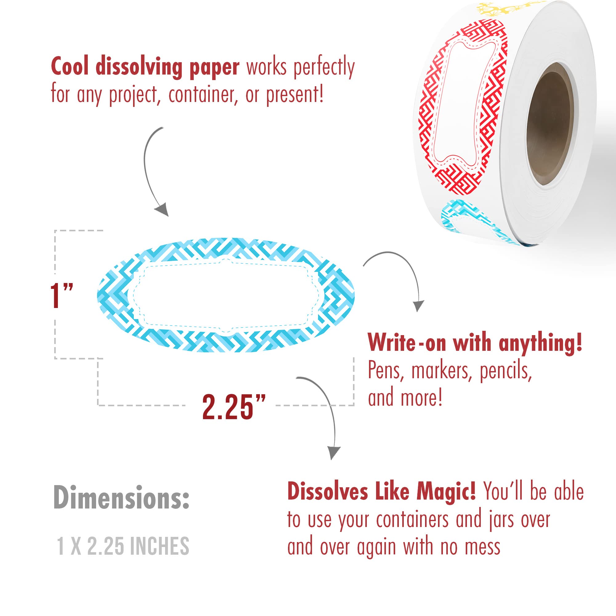 Snapklik.com : MESS Dissolvable Canning Labels For Jars - Dissolvable ...