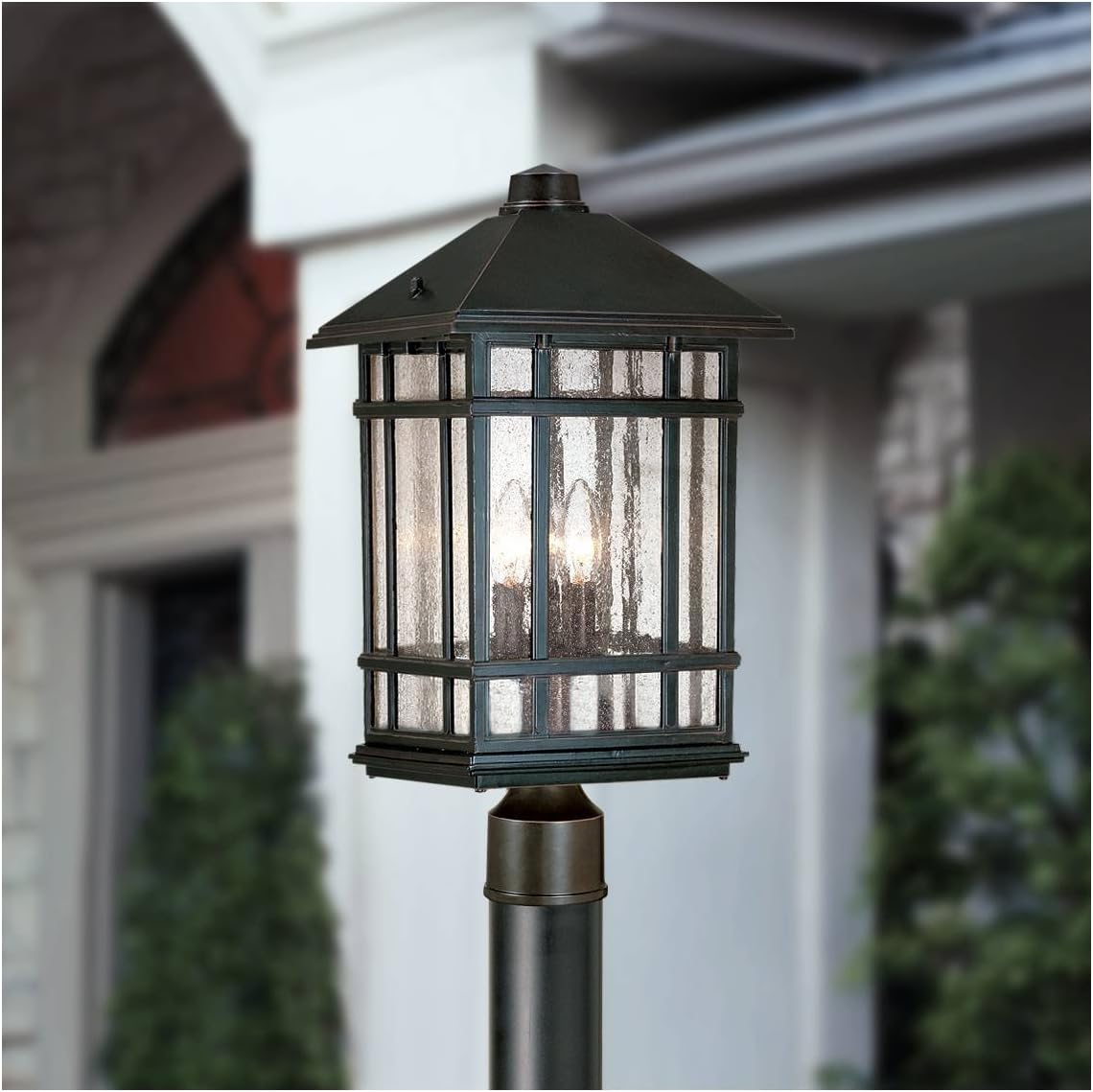 kathy ireland Sierra Craftsman Rustic Farmhouse Mission Outdoor Post ...
