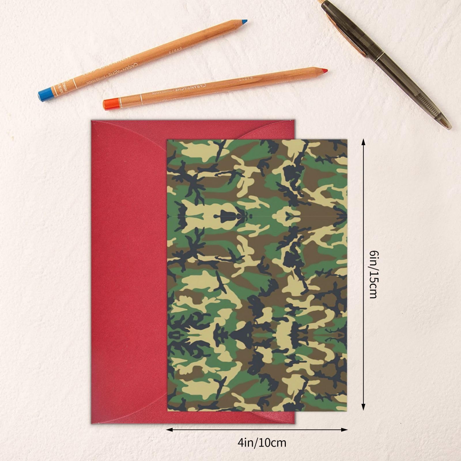 Camouflage Blank Invitation Cards To Print Inkdotpot Pack Of 30 Deer