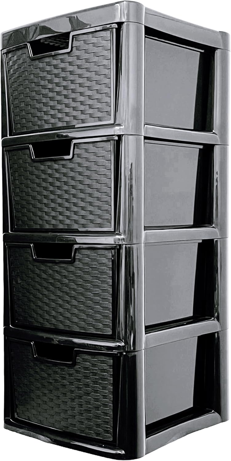 SIDSONS - Large Plastic Rattan Style Storage Drawer - Durable & Stylish ...