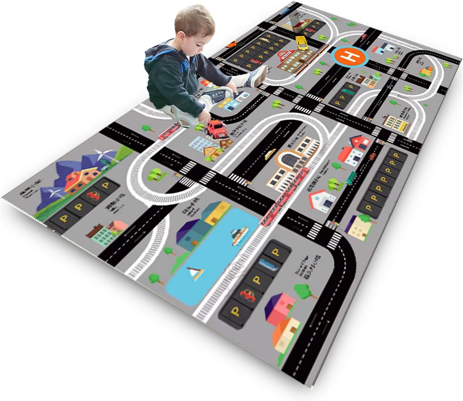 Amazon.com: Kids Carpet Rugs Playmat Great for Toy Cars & Toys ...