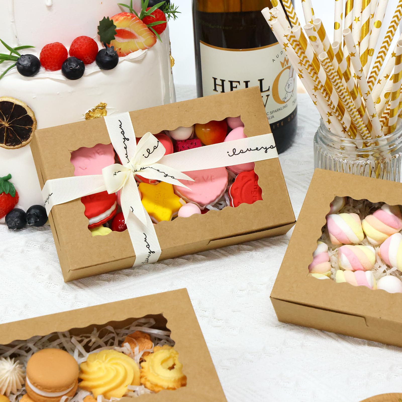 Snapklik.com : 20pcs Cookie Boxes, 7x43x15in Small Treats Boxes, Mini ...
