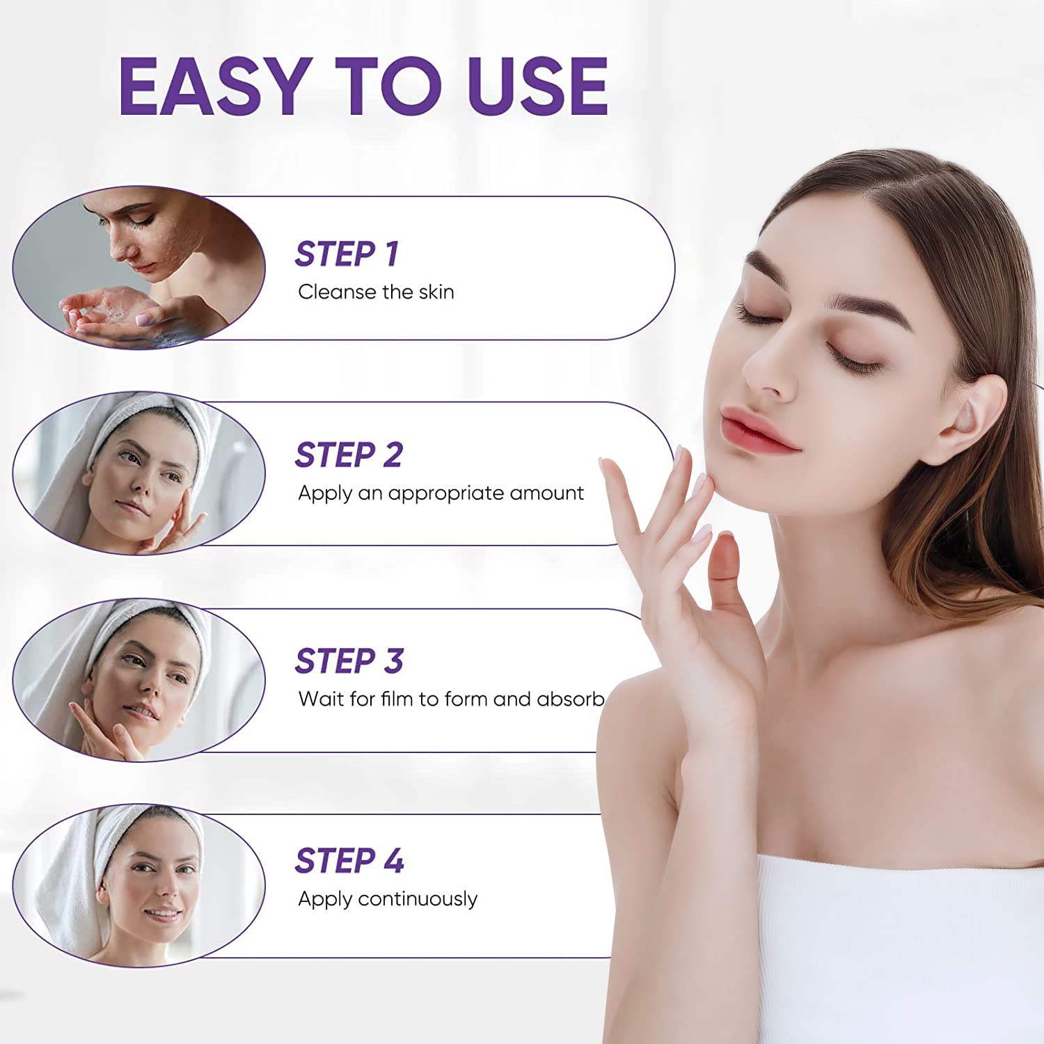 Wufany Crema de estiramiento facial instantáneo de 2 piezas, crema para tensar la piel ...