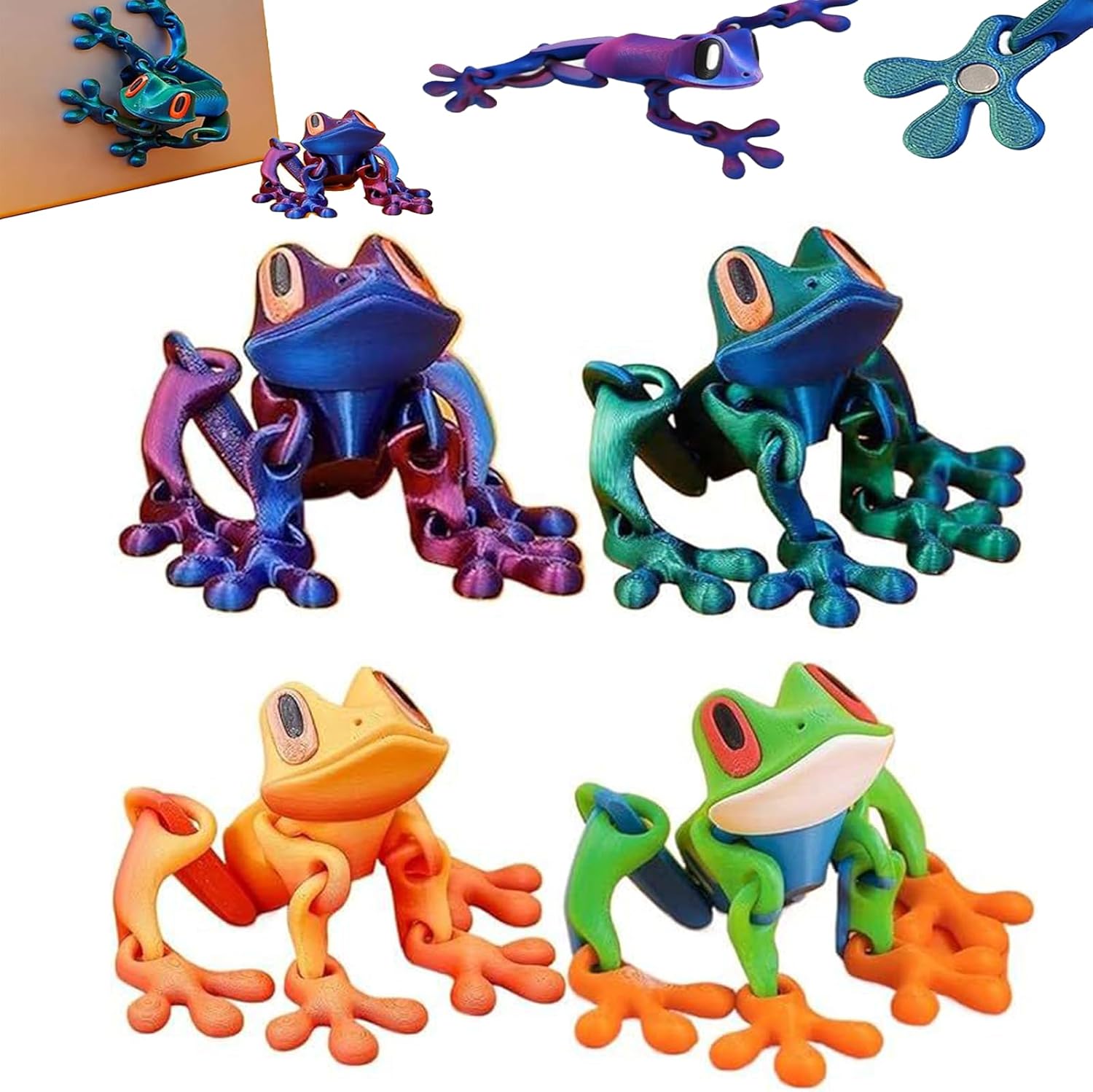 Amazon.com: Magnetic Frog Toy,3D Printed Magnetic Frog,Realistic ...