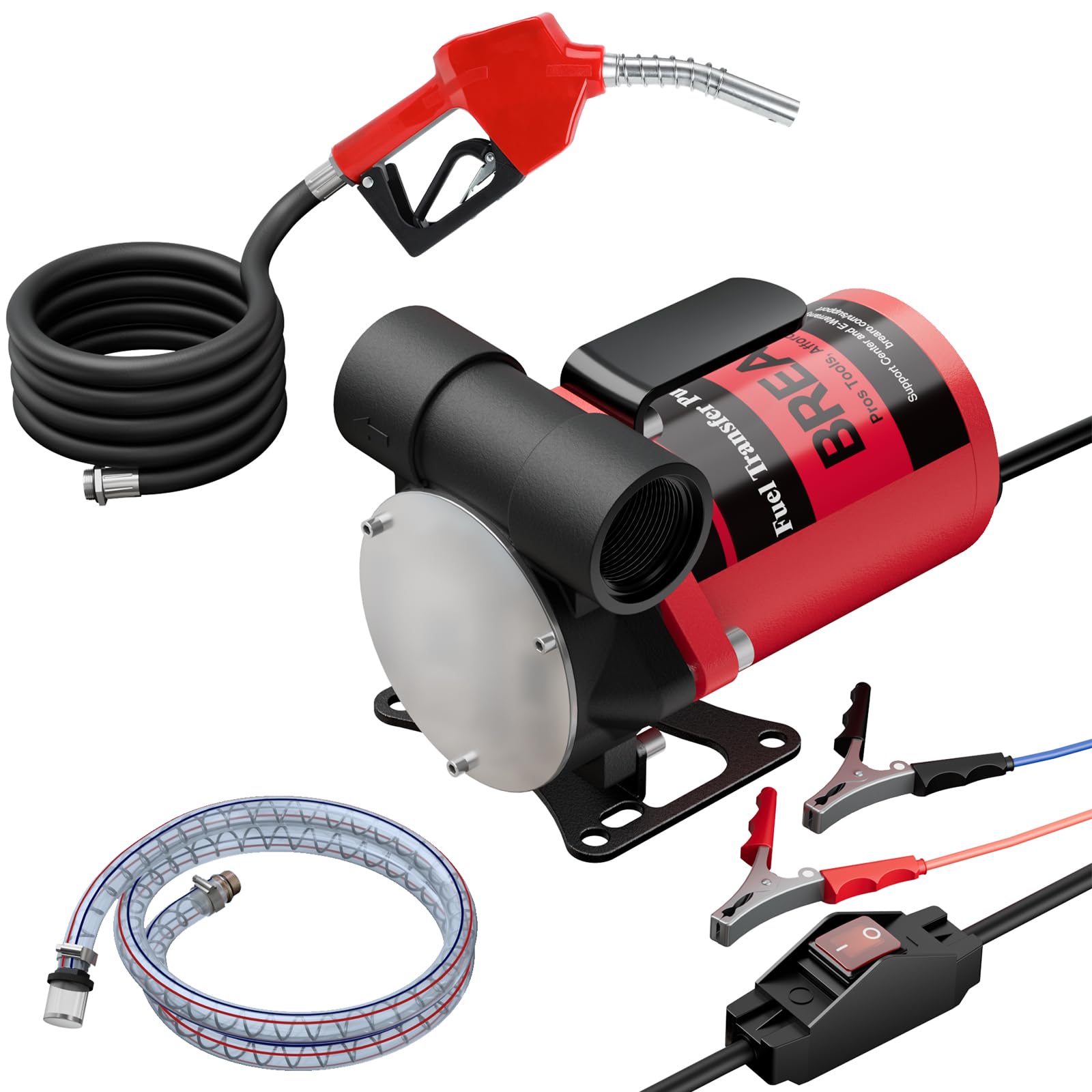 Amazon.com: Fuel Transfer Pump 12 Volt w/Automatic Nozzle 10 GPM High ...
