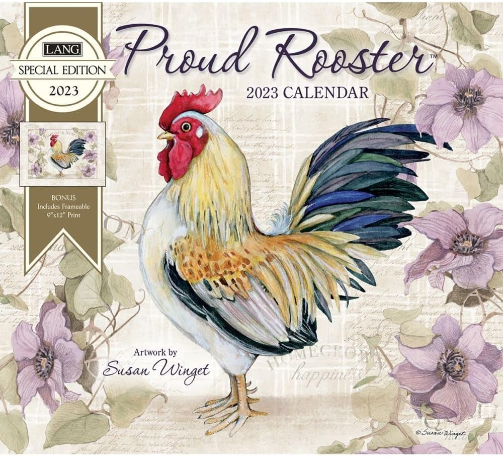 Amazon.com: The Lang Companies, Proud Rooster Special Edition 2023 Wall ...