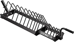 GYM MASTER Portable Horizontal Bumper Plate Trolley Rack with ...