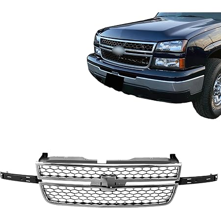 Amazon.com: JustDrivably New Front Grille Grill All Chrome Compatible ...