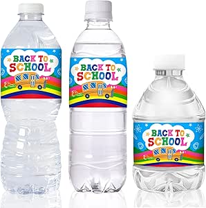 Amazon.com: WhatSign Back to School Water Bottle Labels Decorations ...