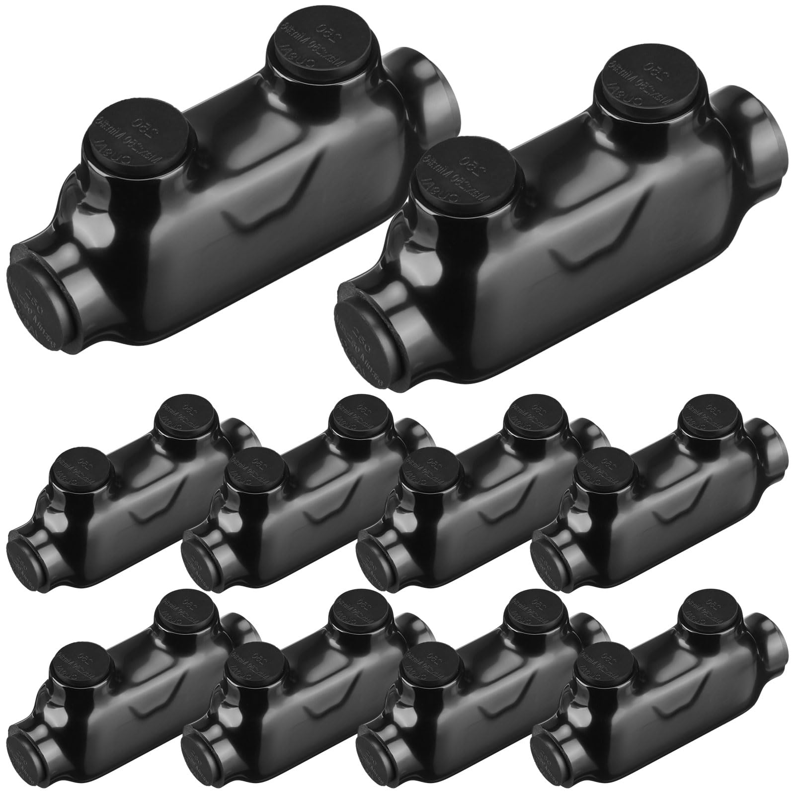 Snapklik.com : Copkim 10 Pcs Multi Cable Connectors, Black Vinyl Coated ...
