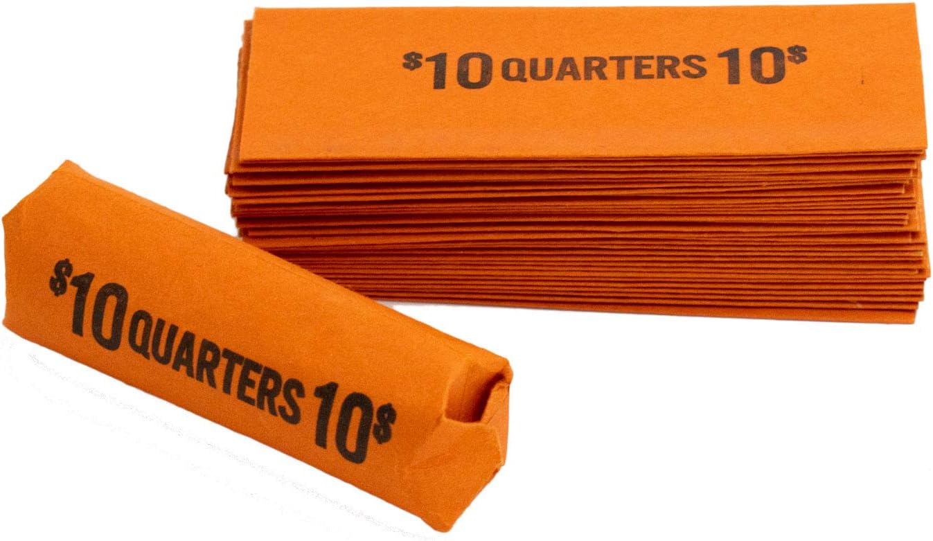Quarter Flat Coin Wrappers, Solid Bundle of 100 : Amazon.ca: Office ...