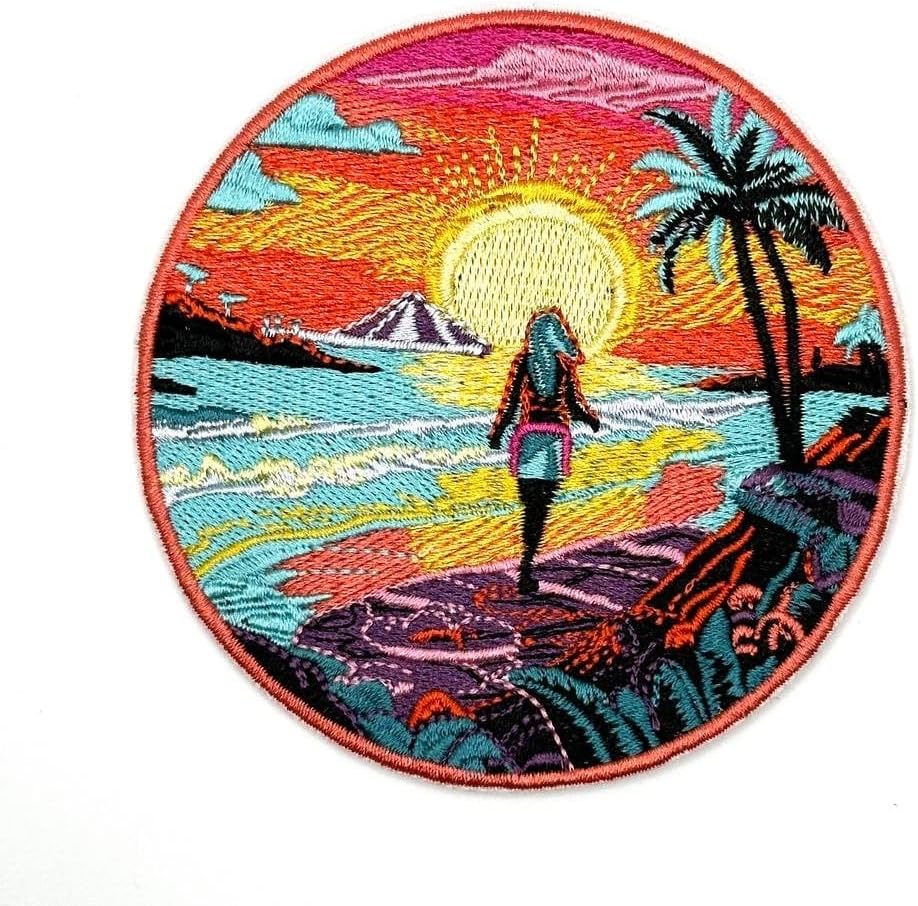 Amazon.com: PatchClub Surf & Beach Sunset, 3.15 inches - Outdoor ...