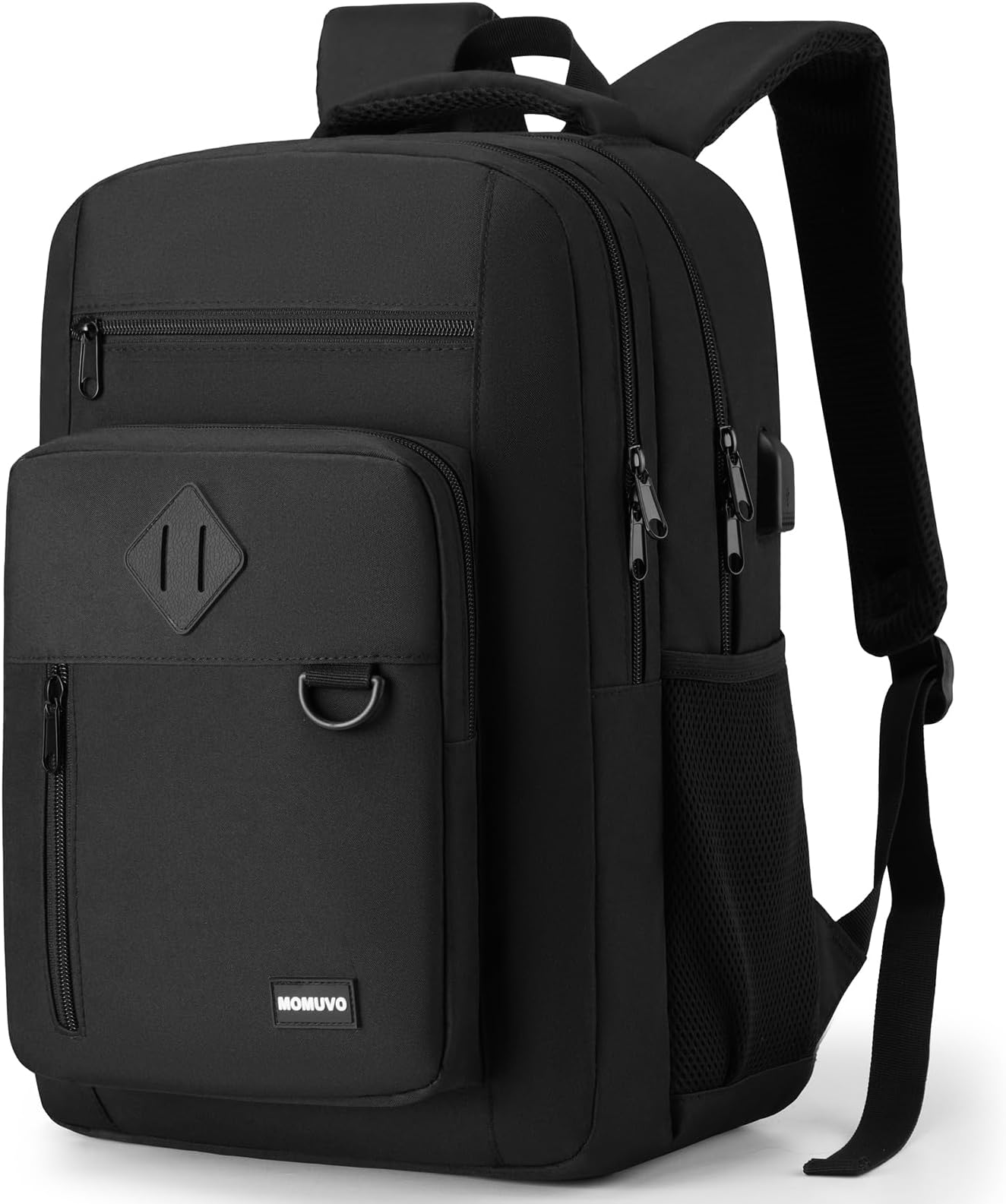 Amazon.com: MOMUVO Black Backpack for Men Women, Casual School Backpack ...