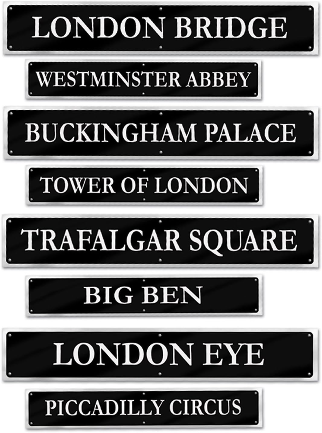 Amazon.com: "Beistle British Street Sign Cutouts (4 Pack), 4"" x 24 ...