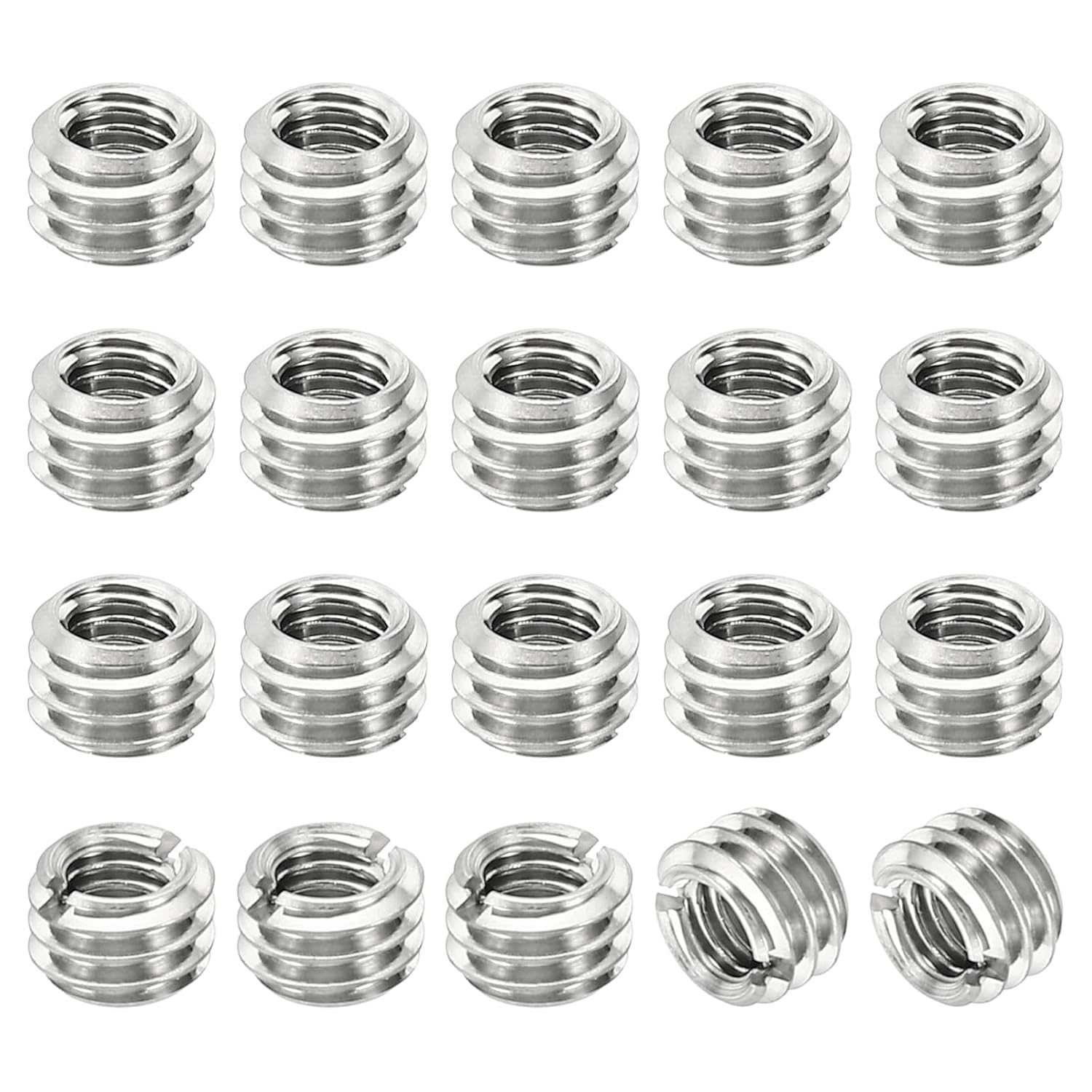 PATIKIL Thread Adapters Sleeve Reducing Nut, 20 Pcs M6x1 Male to M4x0.7 ...