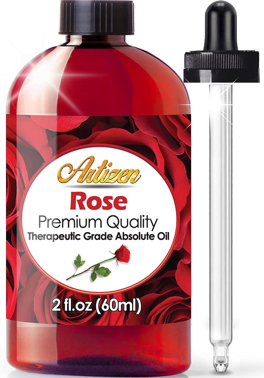 Amazon.com: Artizen Rose Essential Oil – Therapeutic Grade Huge 2oz ...