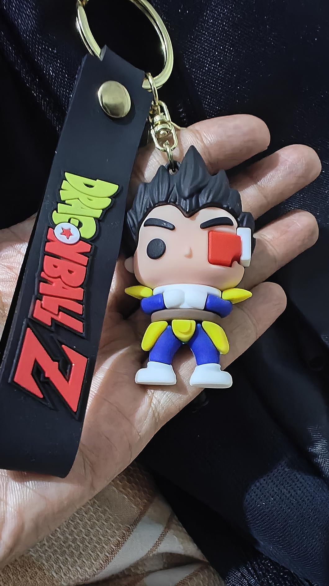 Funfob Vegeta Keychain with Hook & Straps Key Chains Multicolour for ...