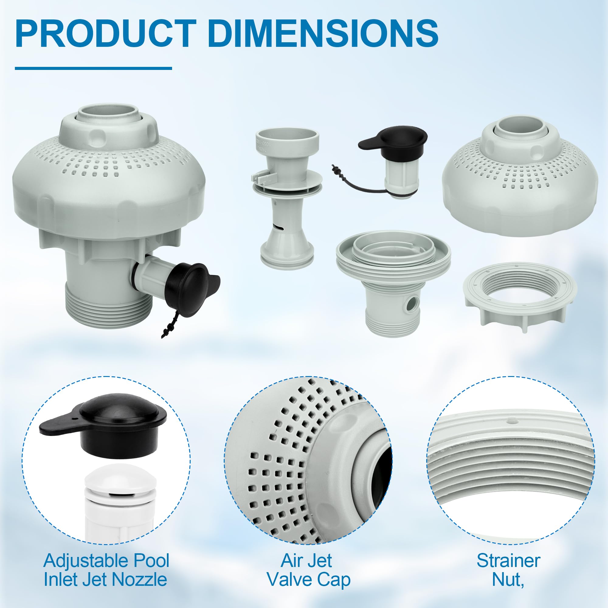 Snapklik.com : GYPNS Pool Inlet Jet Nozzles For Intex 12355 Air Jet ...