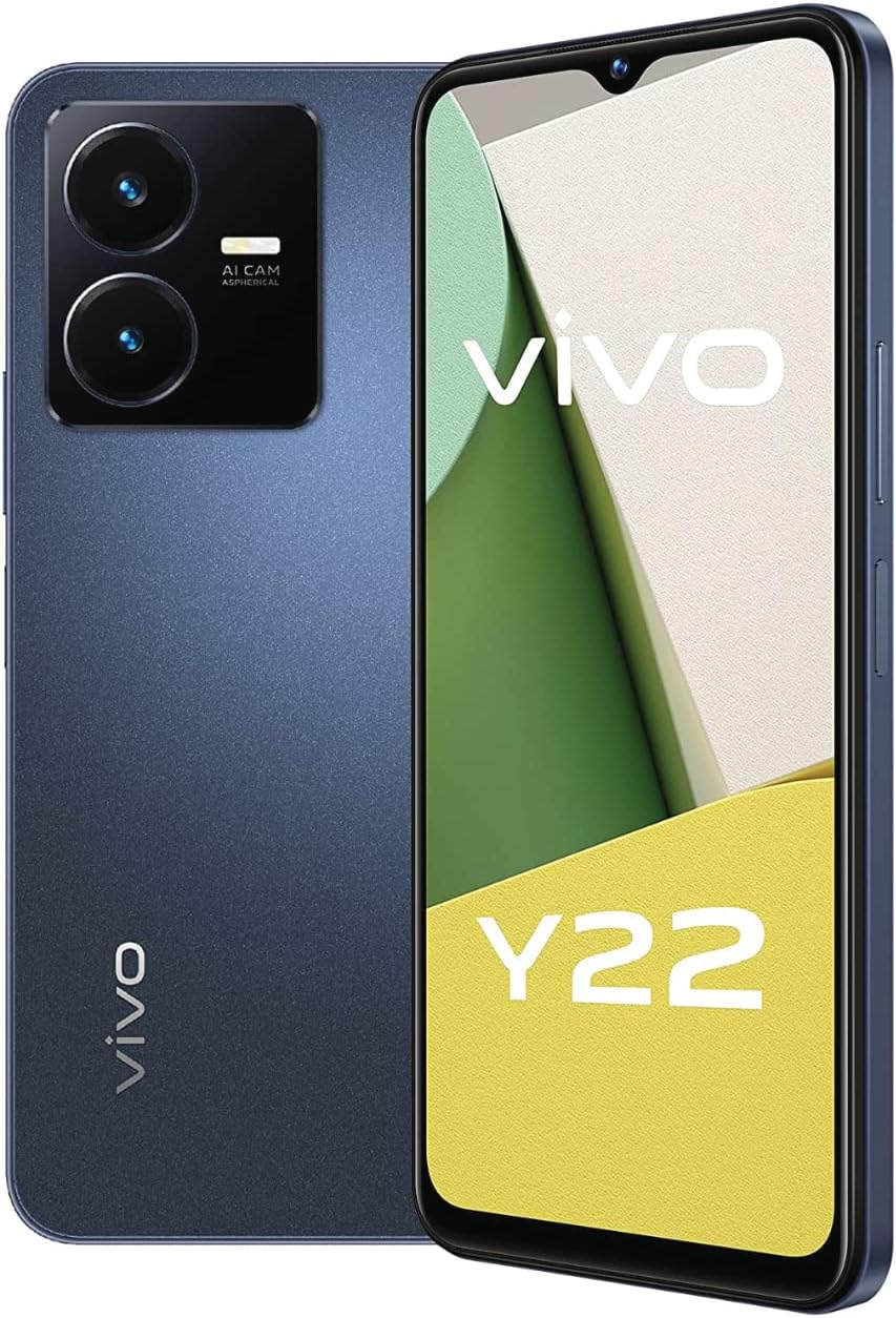 vivo Y22 4G (Starlit Blue, 4GB RAM, 64GB) 50MP Rear Camera | 5000 mAh ...