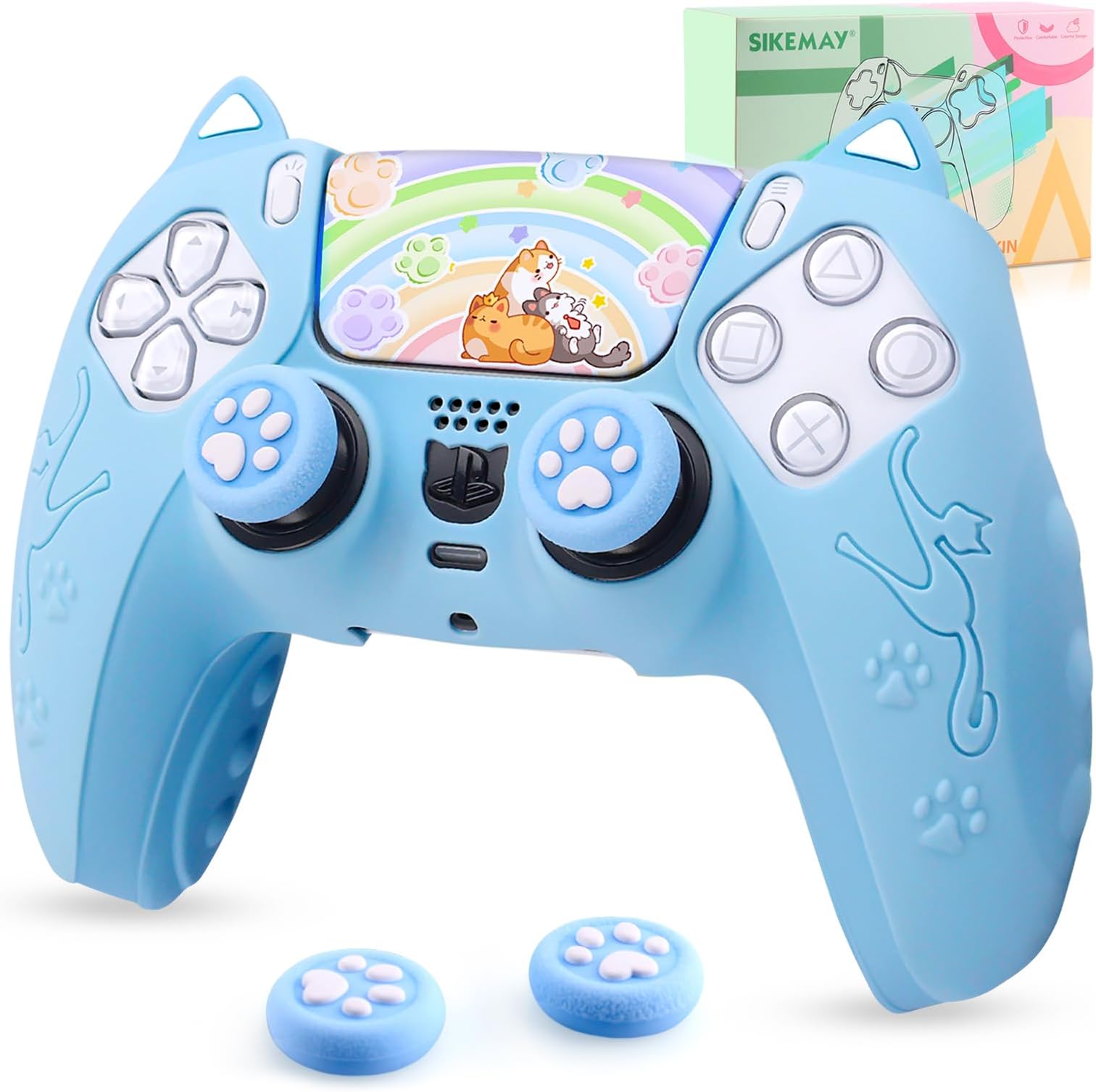 Amazon.com: SIKEMAY Cute Cat Paw PS5 Controller Skin, PS5 Cover Case ...