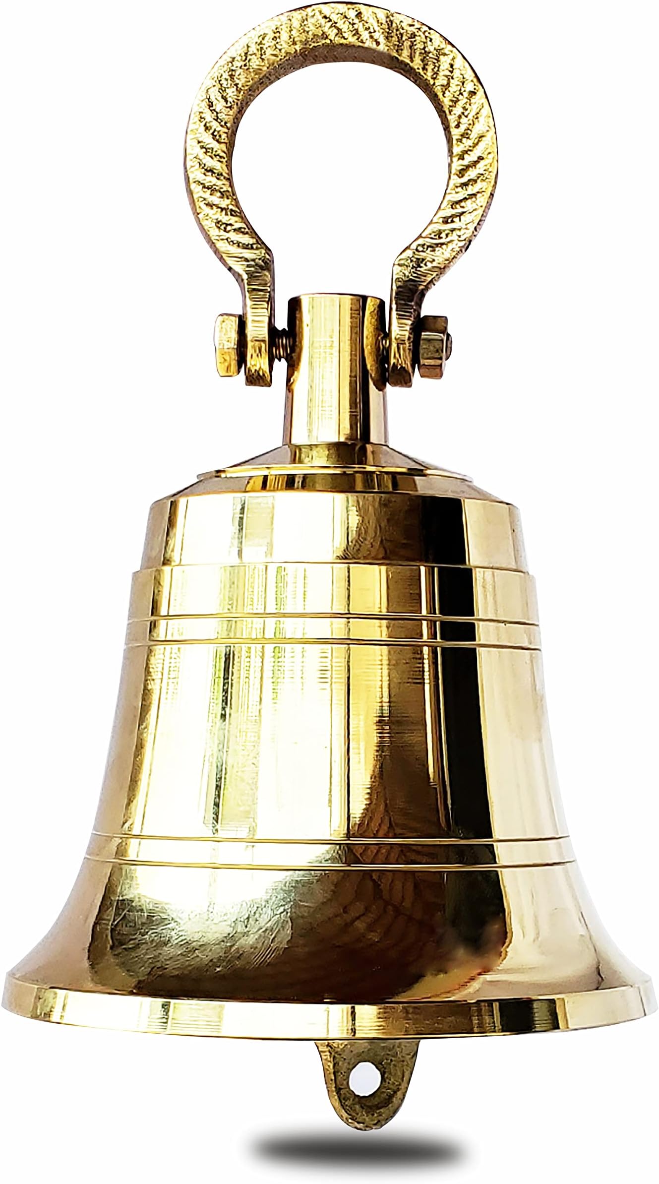 Uapan MetalCraft Brass Bell Temple Ghanta Pooja Bell (2 KG, Gold ...