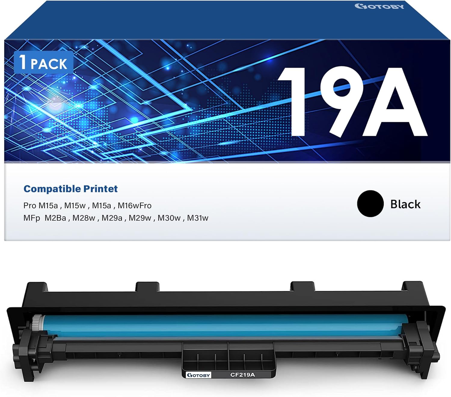 Amazon.com : GOTOBY Black Drum 19A Compatible Drum Unit Replacement for ...