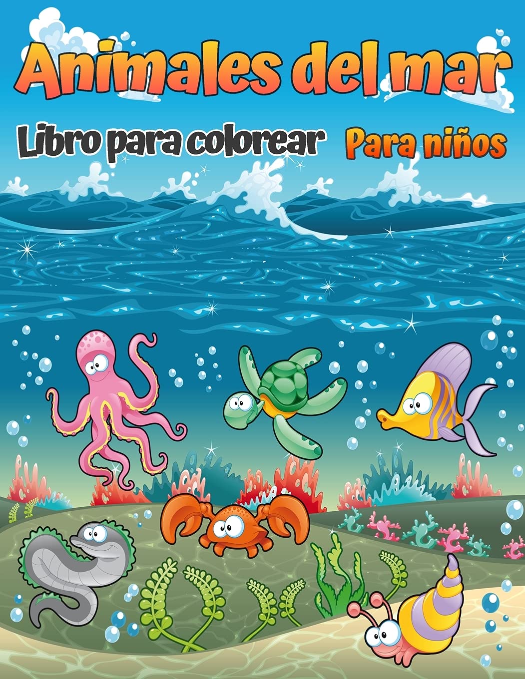 Libro Para Colorear De Animales Marinos Un Libro Para Colorear ...
