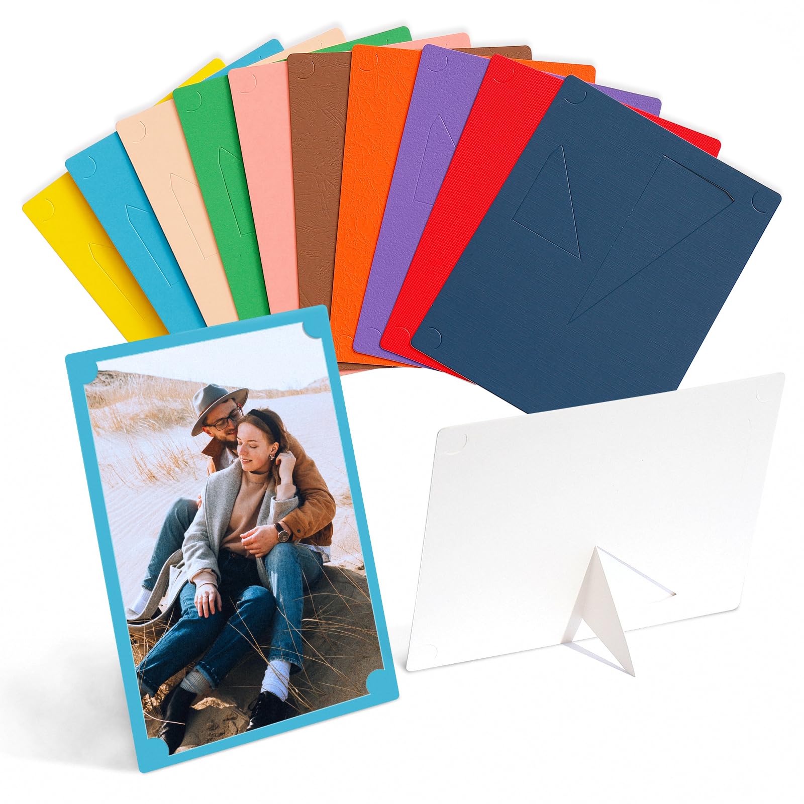 Amazon.com - HOTUO 10 Pack Paper Picture Frames 4x6, Colorful Cardboard ...