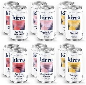 Kirra Organic Iced Tea 12 Pack Mix - Lightly Sweetened w/Organic Juice ...