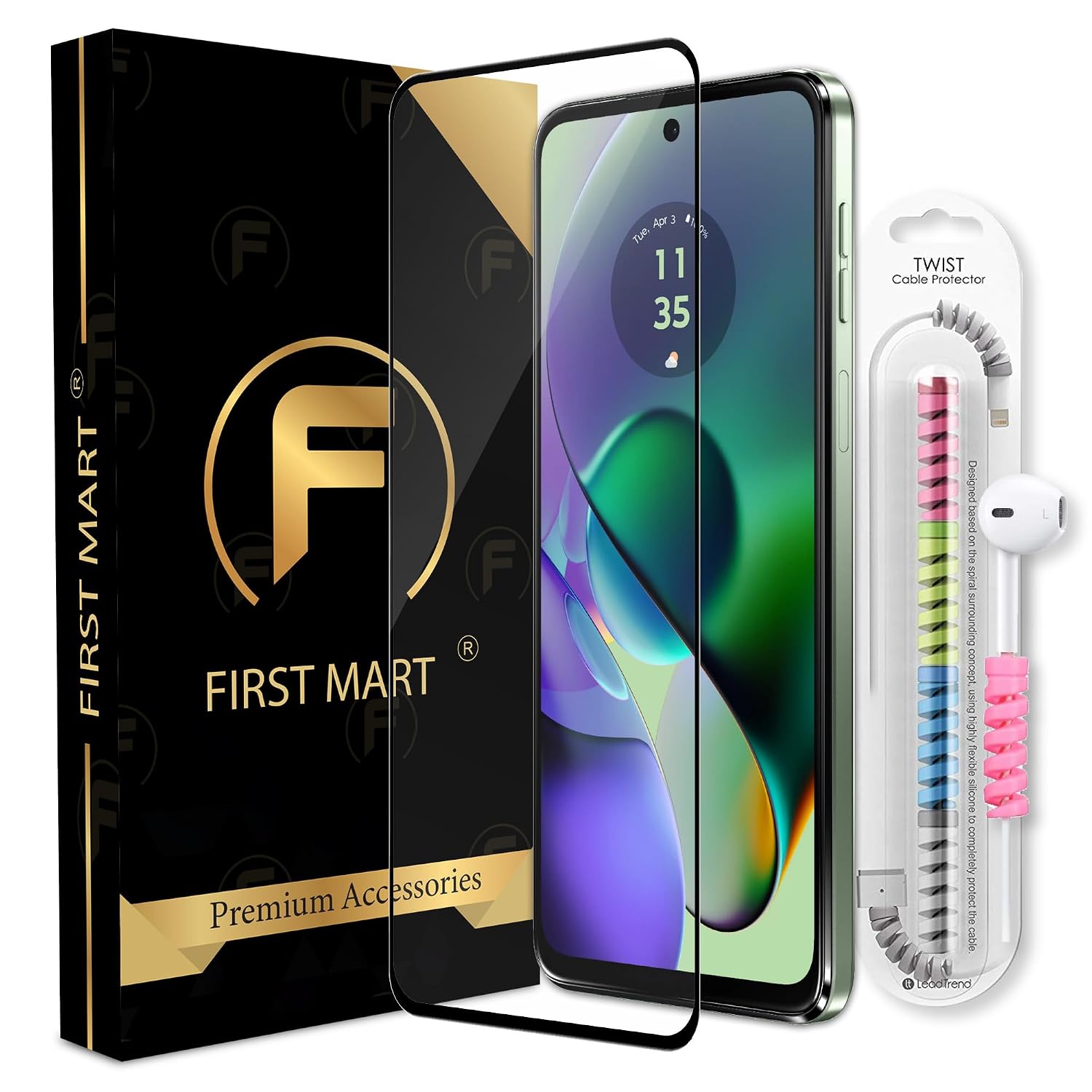 FIRST MART Tempered Glass for Motorola G64, Moto G34 and Moto G54 With ...