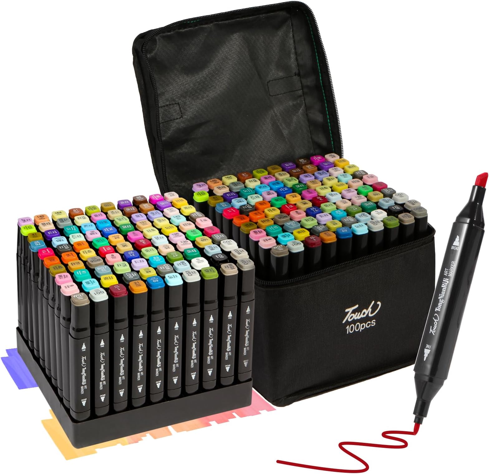 Amazon.com: Hyrrt 100 Colors Dual Tips Alcohol Markers, Permanent ...