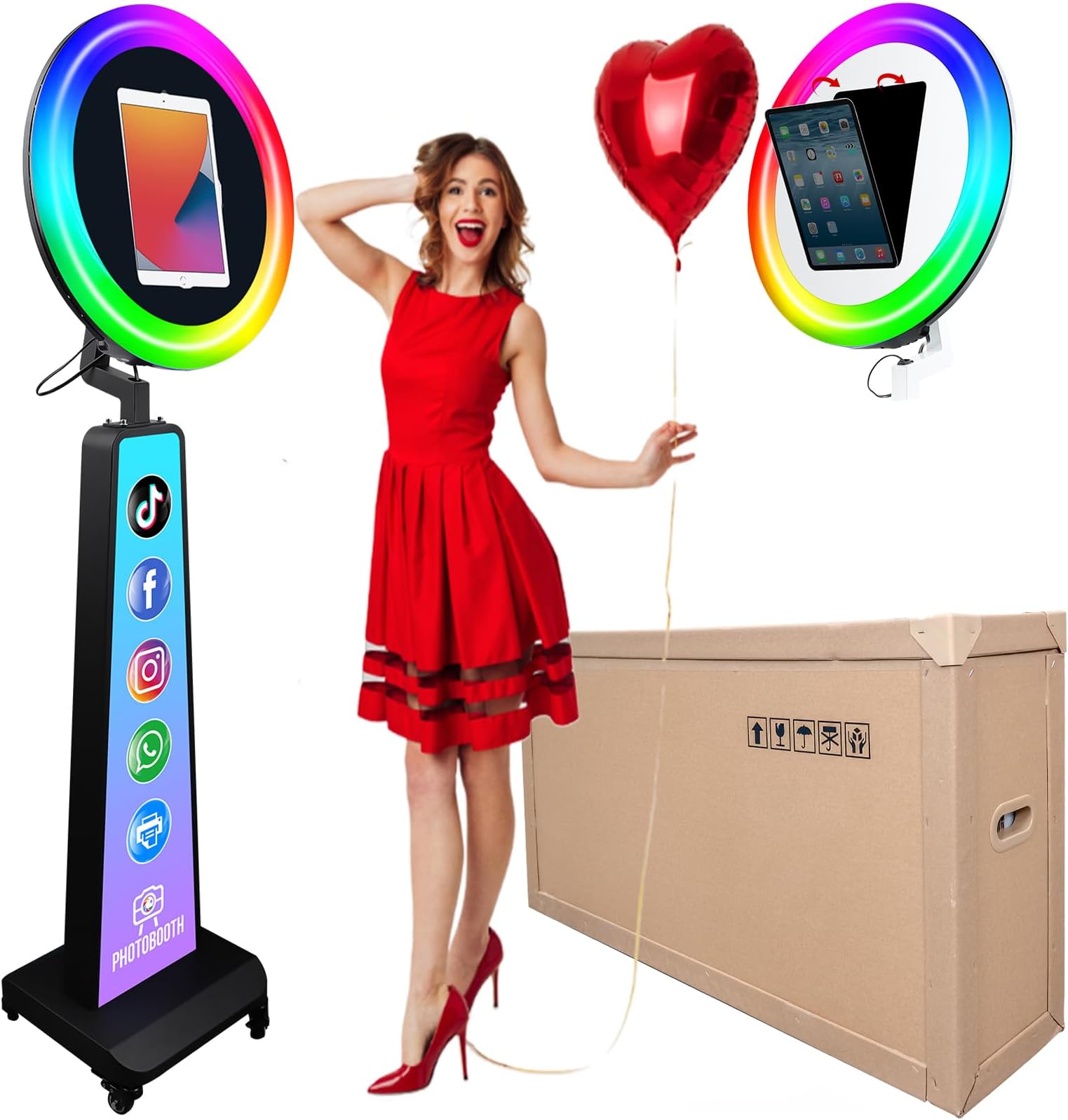Amazon.com: ZLPOWER Photo Booth Selfie Station for iPad 10.2'' 10.9 ...