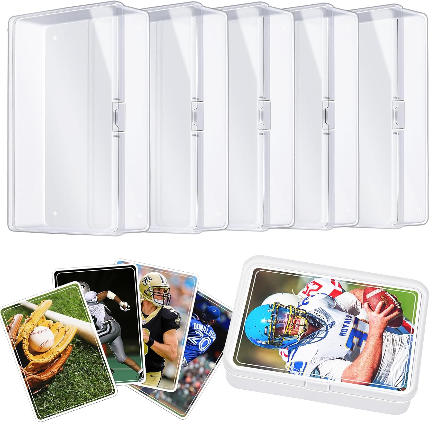 Amazon.com: 6 PCS Playing Card Case Trading Card Storage Box, Plastic ...