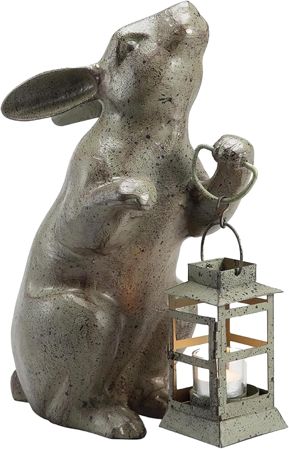 Amazon.com: SPI Home Cast Aluminum Rabbit Lantern Candle Holder Statue ...