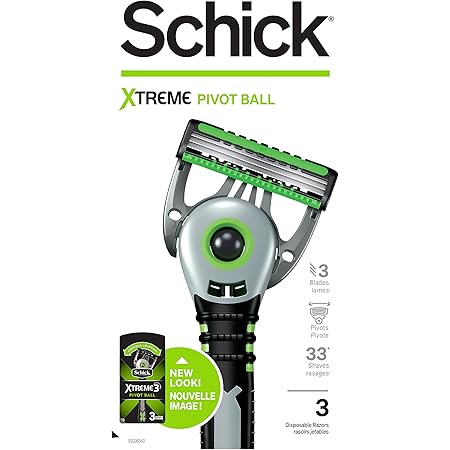 Amazon.com: Schick Xtreme Pivot Ball Razor — Disposable Razors Men ...
