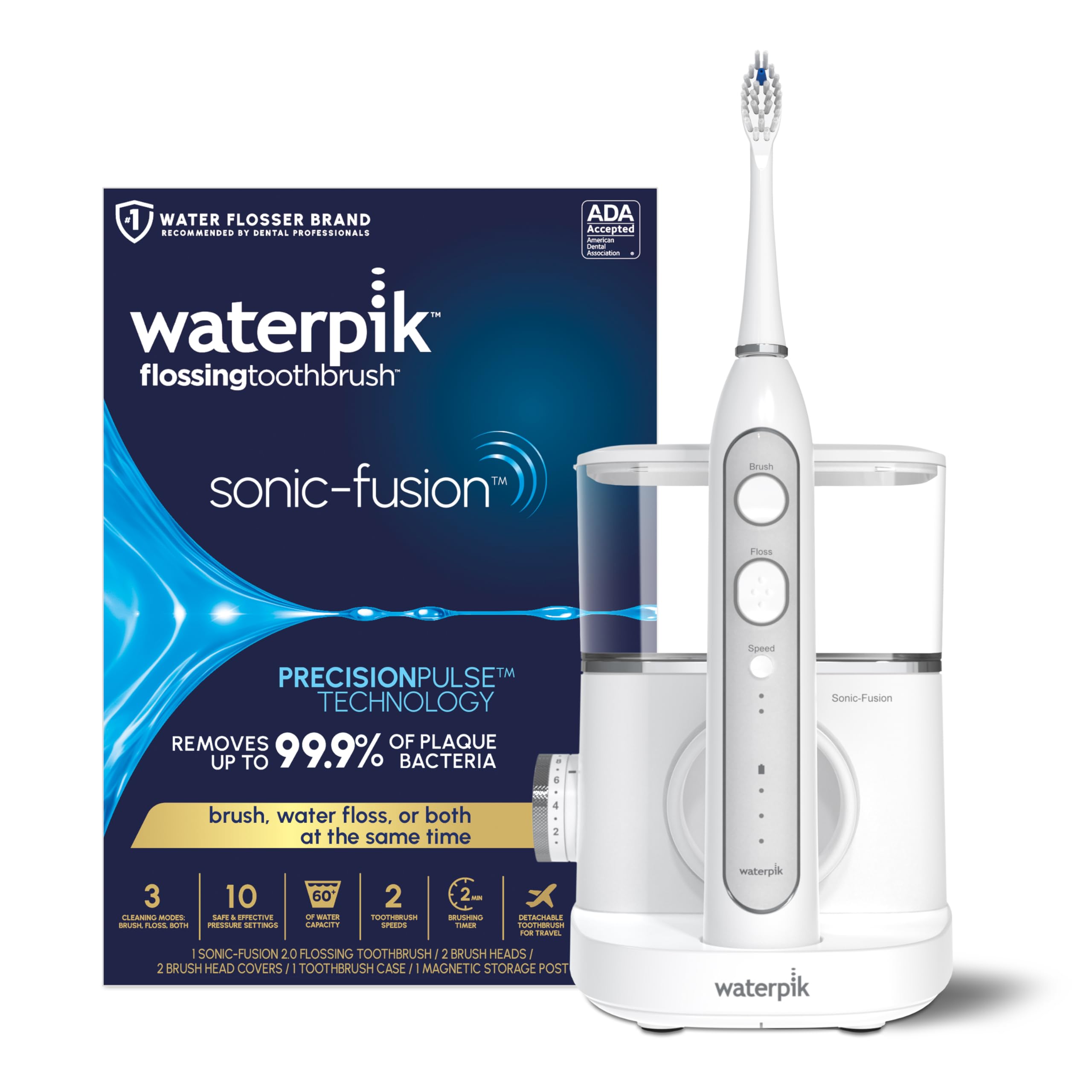 Amazon.com: Waterpik Sonic-Fusion 2.0 Professional Flossing Toothbrush ...