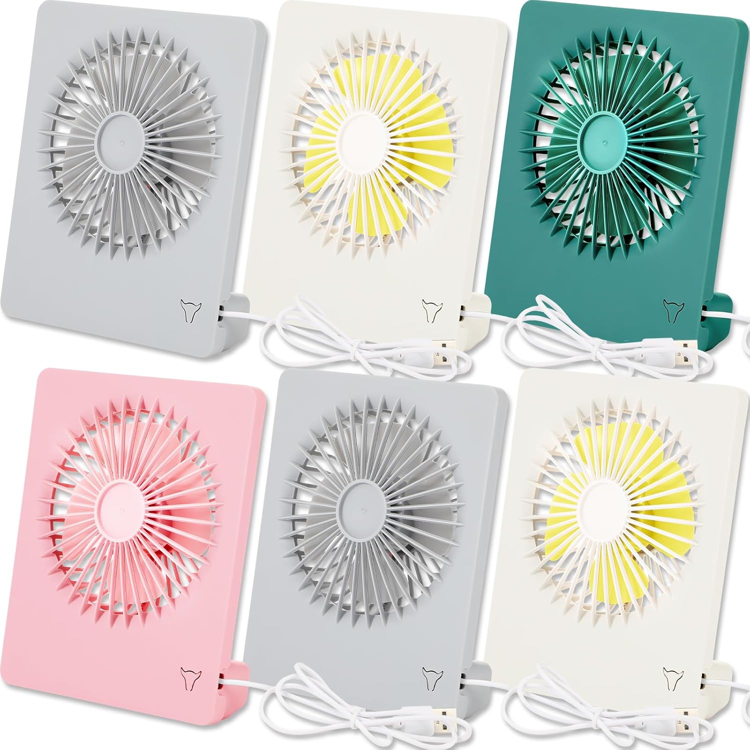 Amazon.com: Glooglitter 6 Pcs USB Table Fans Utrathin Easy-Take Desk ...