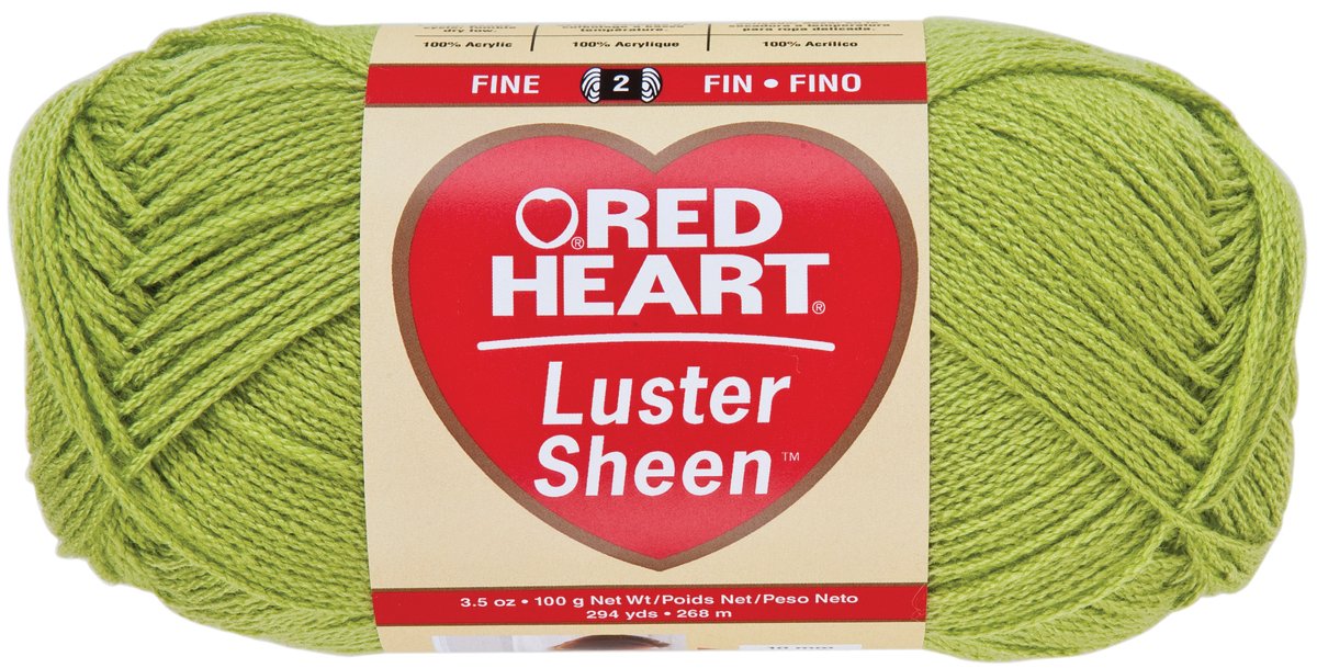 Amazon.com: Prima Marketing Red Heart Luster Sheen Yarn, Lime