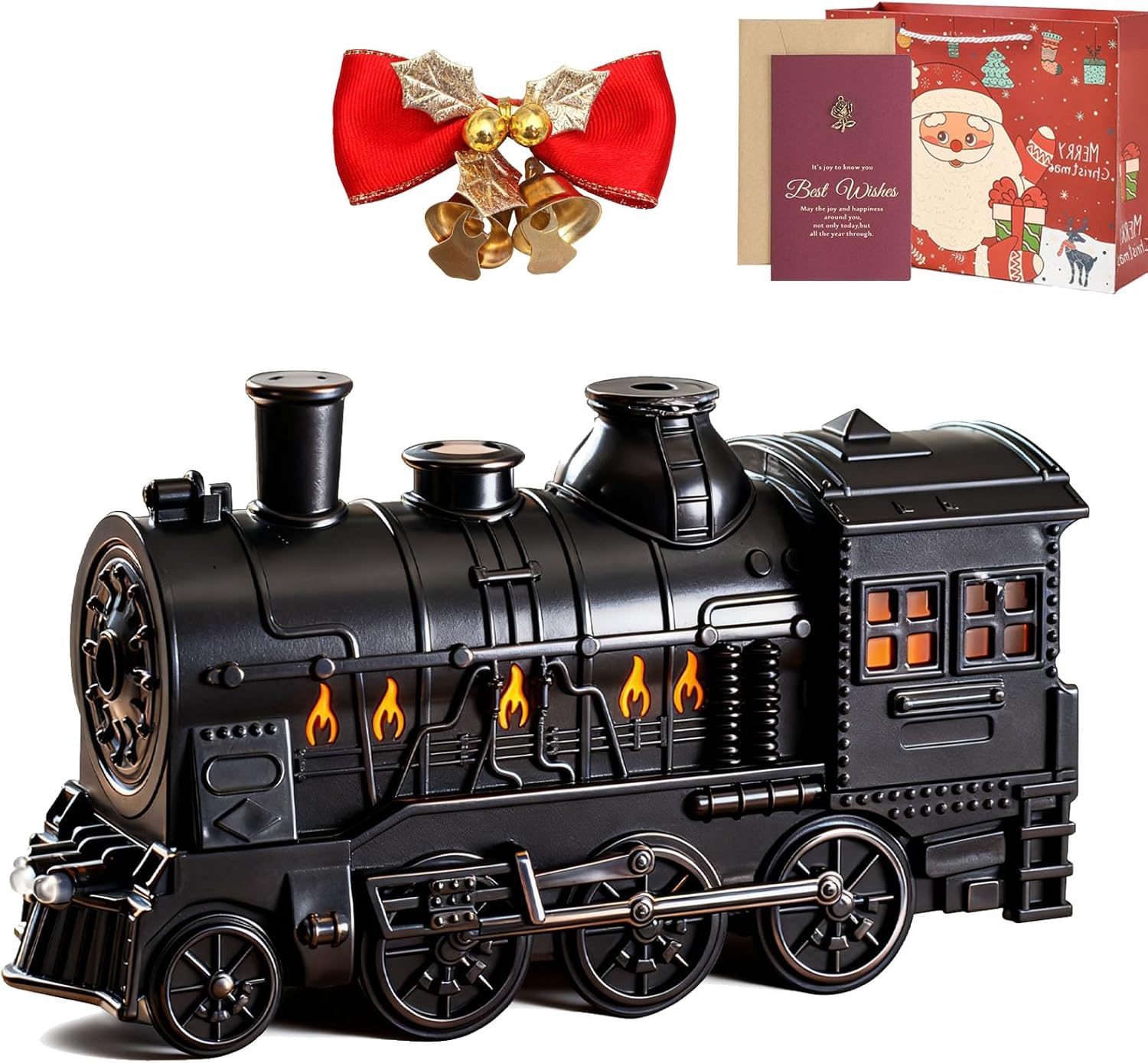 Amazon.com: Train Humidifier, Gold Christmas Train Essential Oil ...
