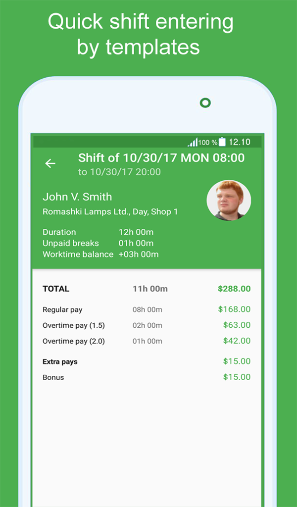 Green Timesheet - App on Amazon Appstore